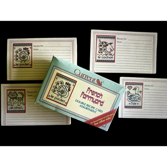Current | Kitchen | 3 Vintage 983 Current Cross Stitch French Farmyard ...